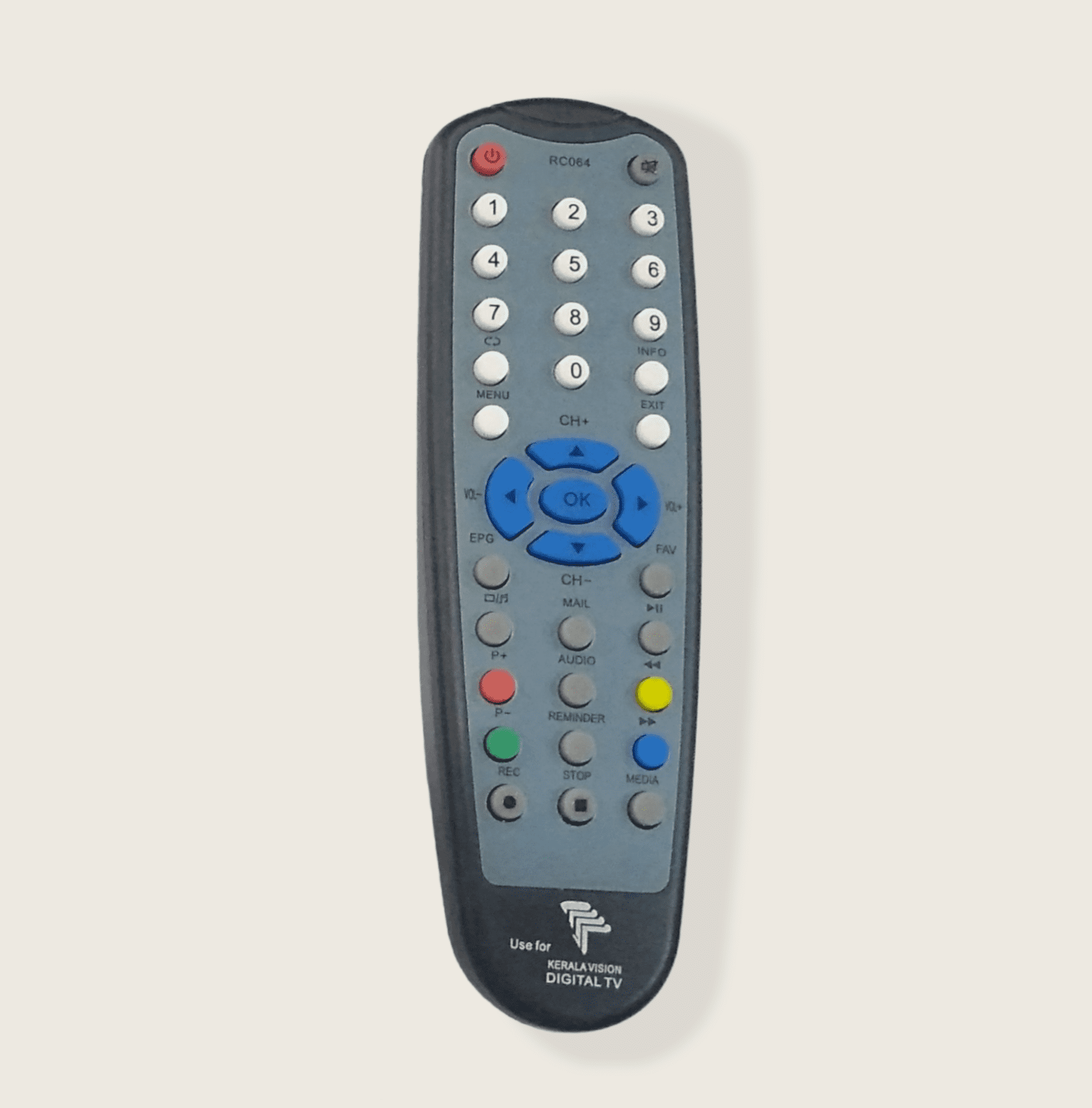 Kerala Vision Digital TV settop box remote control